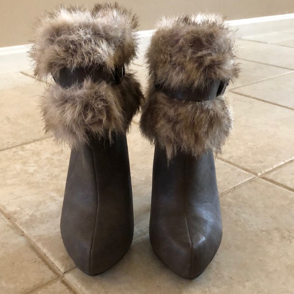 Shoes | Fur Heeled Luxe Boots | Poshmark